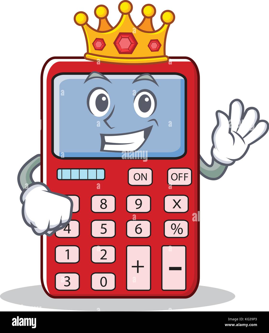 King cute calculator character cartoon Stock Vector Image & Art - Alamy
