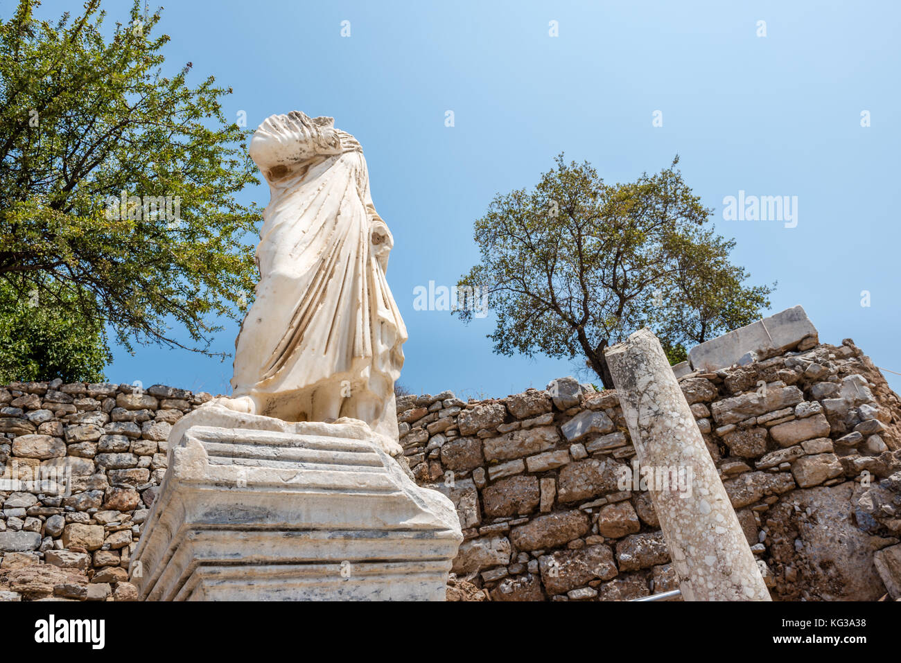 Marble statue Ruins in Ephesus historical ancient city, in Selcuk,Izmir ...