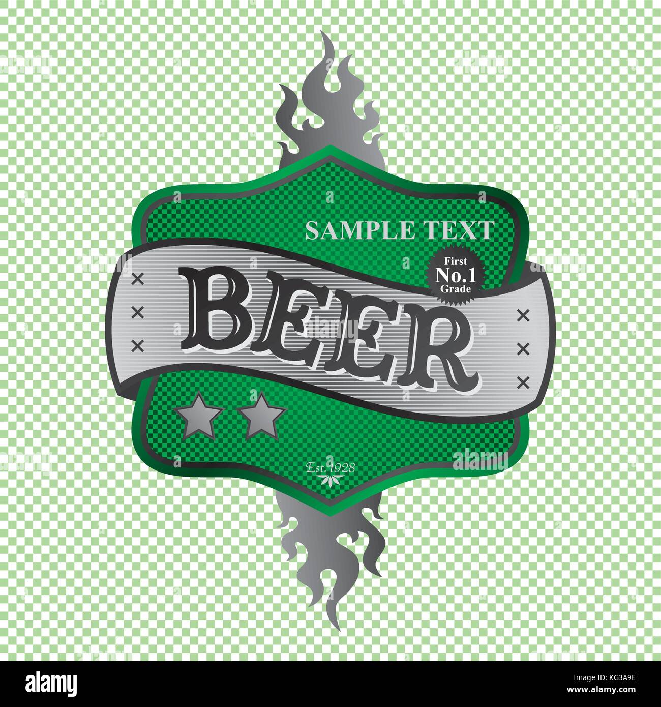 beer label theme vector graphic art design illustration Stock Vector ...