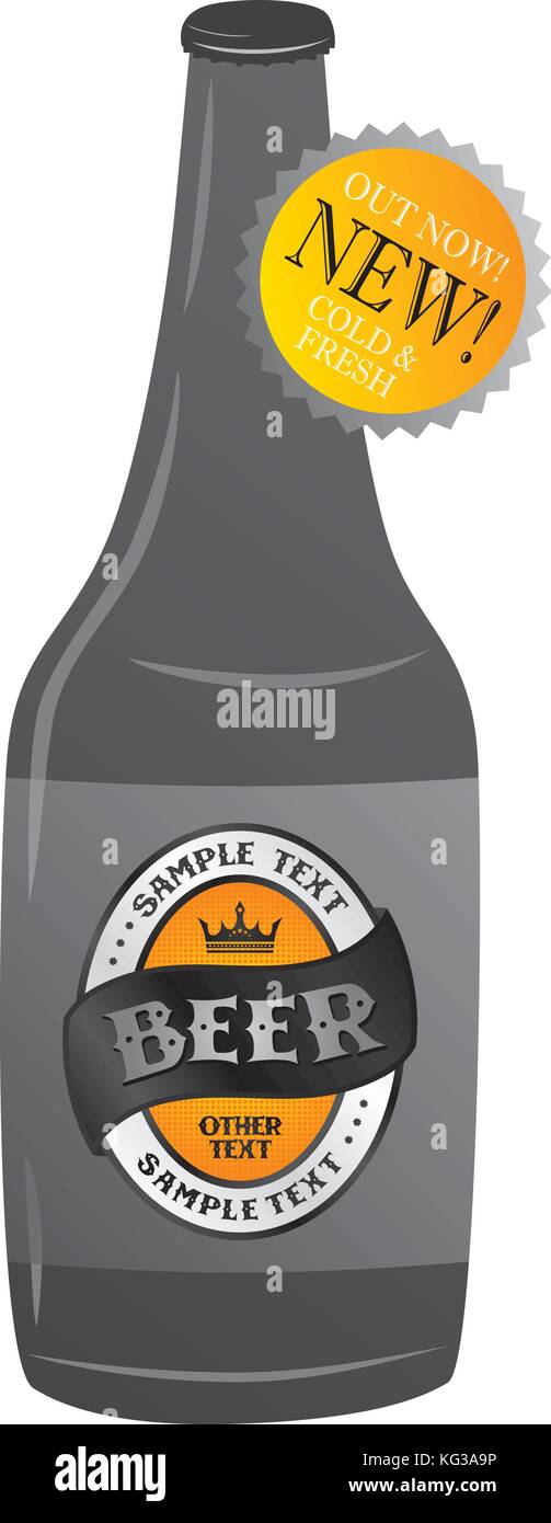 beer label theme vector graphic art design illustration Stock Vector ...