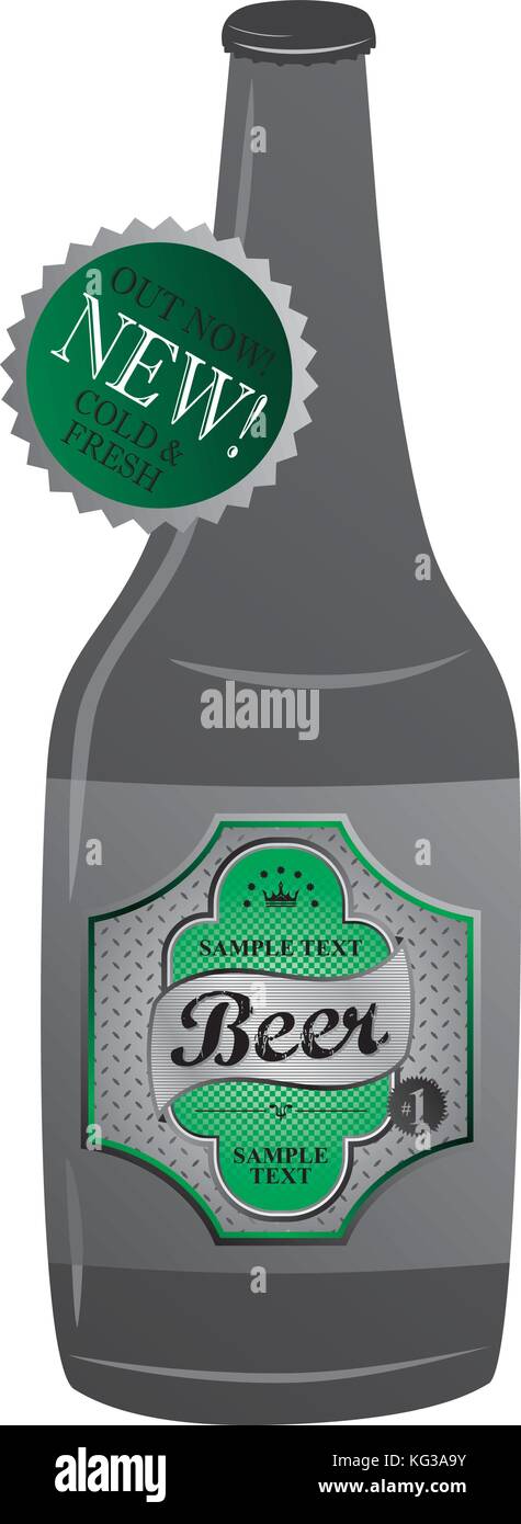 beer label theme vector graphic art design illustration Stock Vector ...