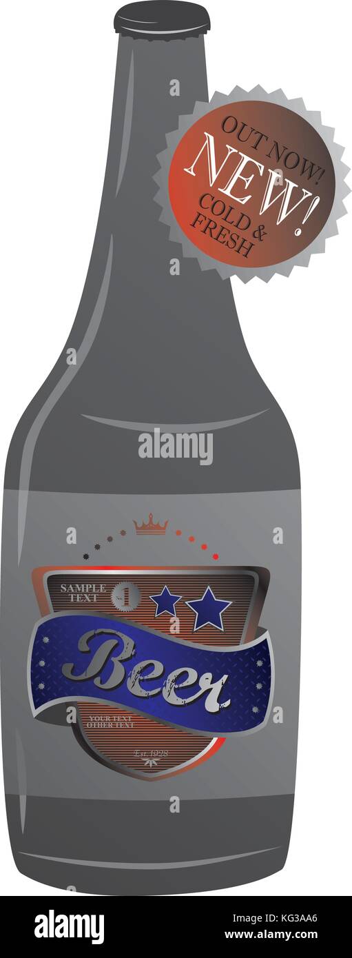 beer label theme vector graphic art design illustration Stock Vector ...