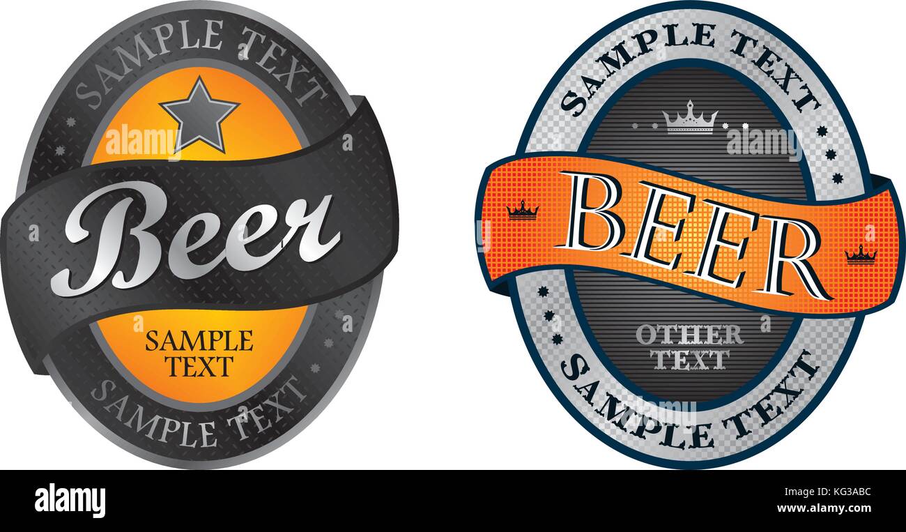 beer label theme vector graphic art design illustration Stock Vector ...