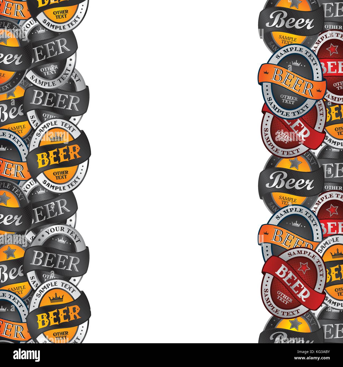 beer label theme vector graphic art design illustration Stock Vector ...