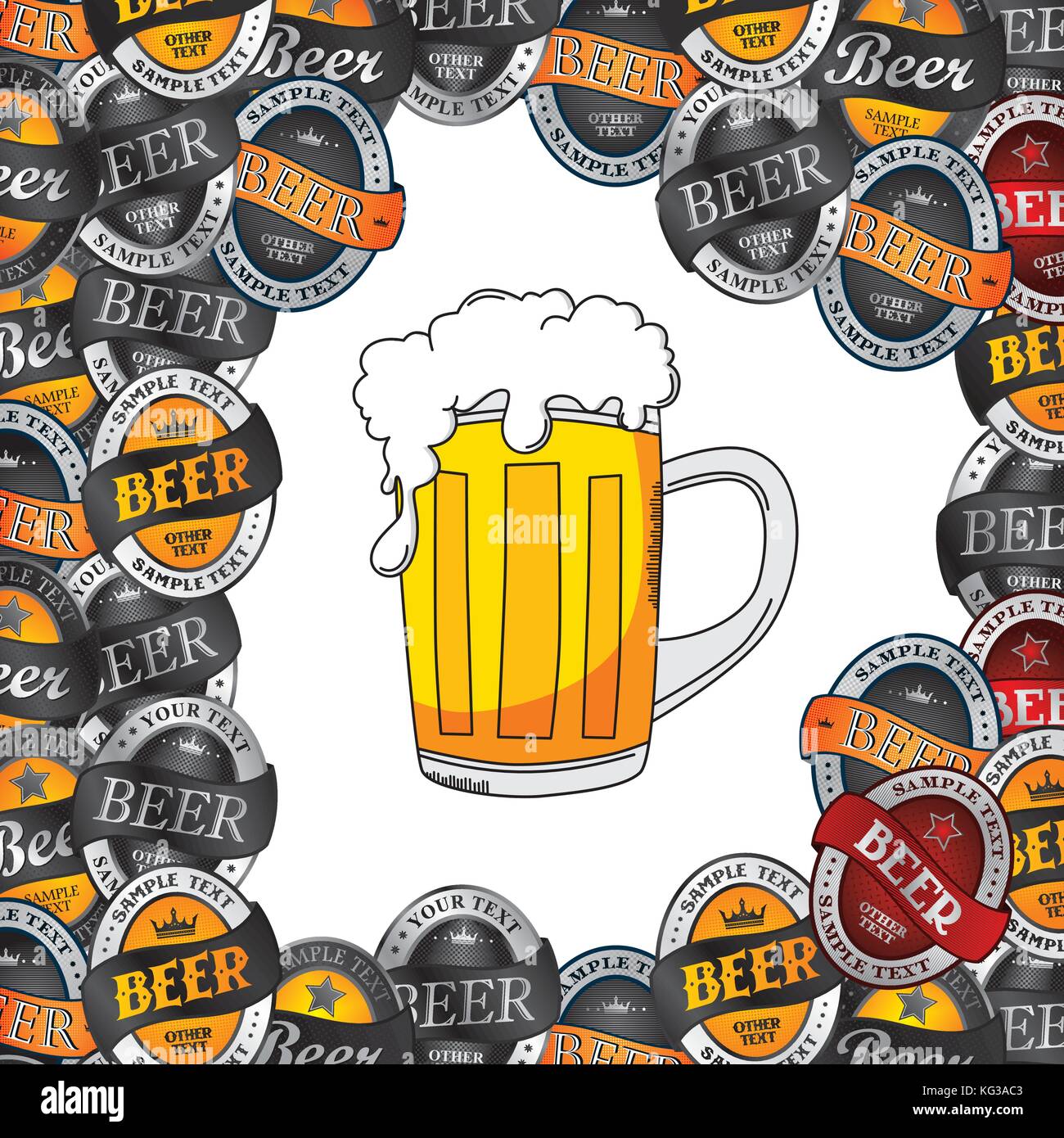 beer label theme vector graphic art design illustration Stock Vector ...