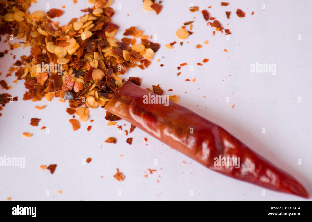 Chilli flakes white background hi-res stock photography and images - Alamy