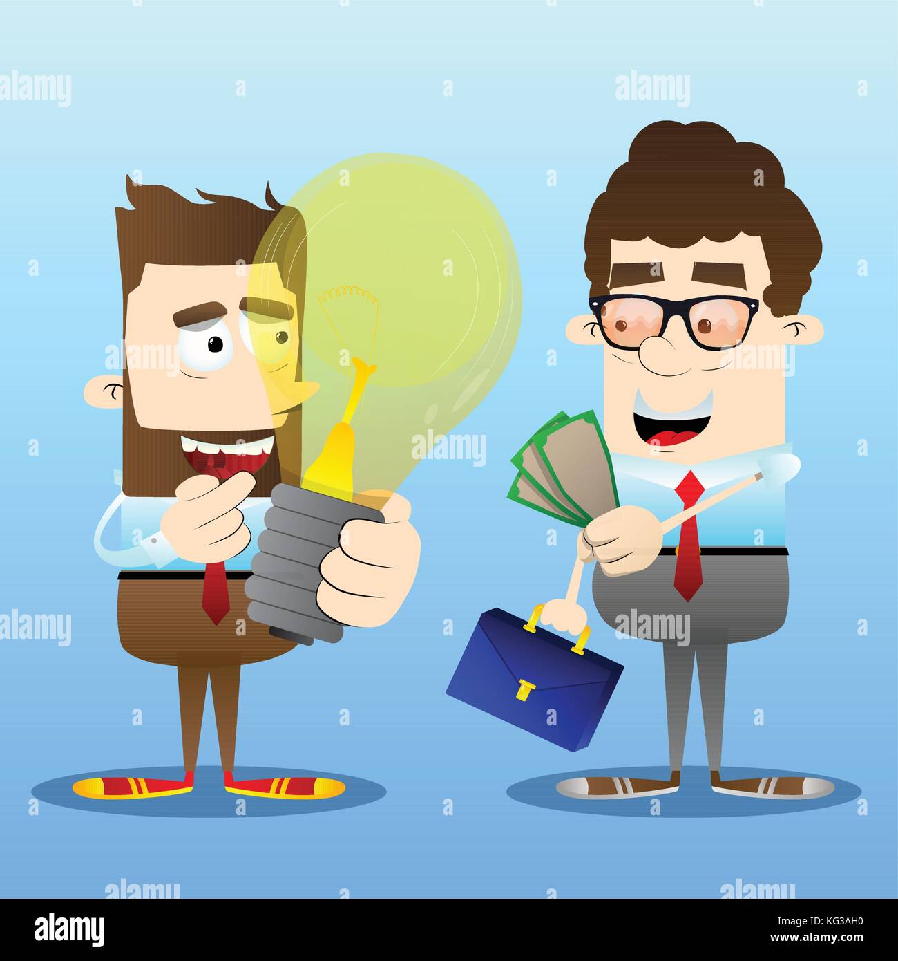 Selling cartoon characters Stock Vector Images - Alamy