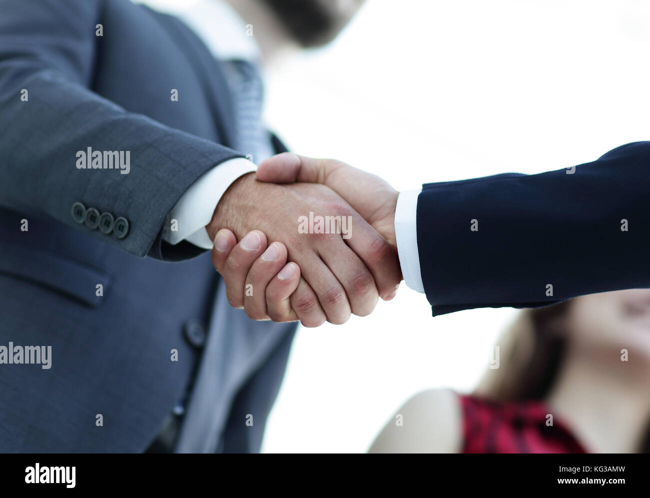 Business partnership meeting concept. Image businessman handshake Stock Photo - Alamy