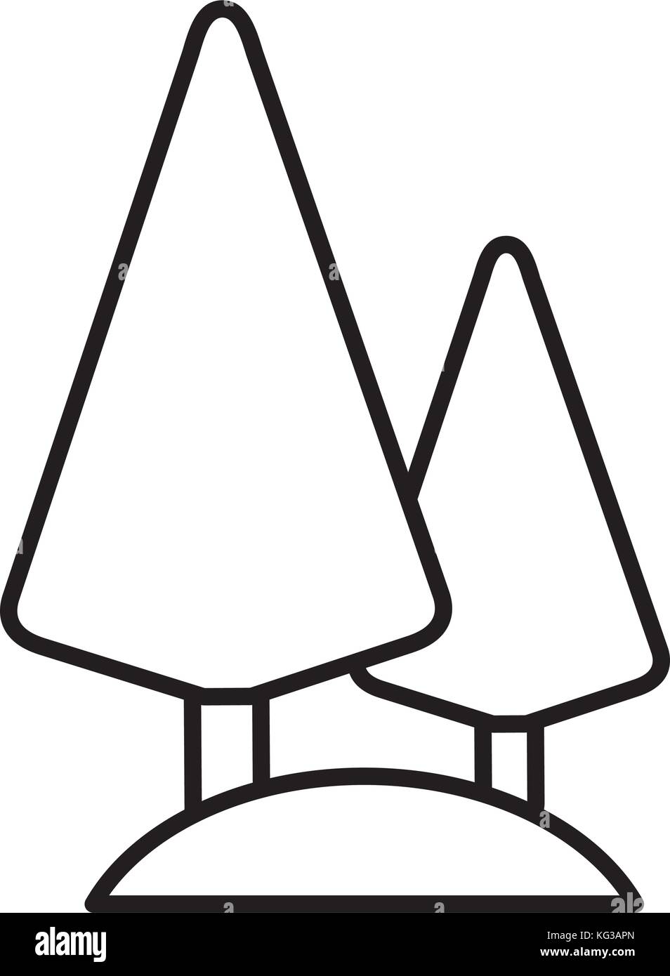 Tree pines symbol Stock Vector Image & Art - Alamy