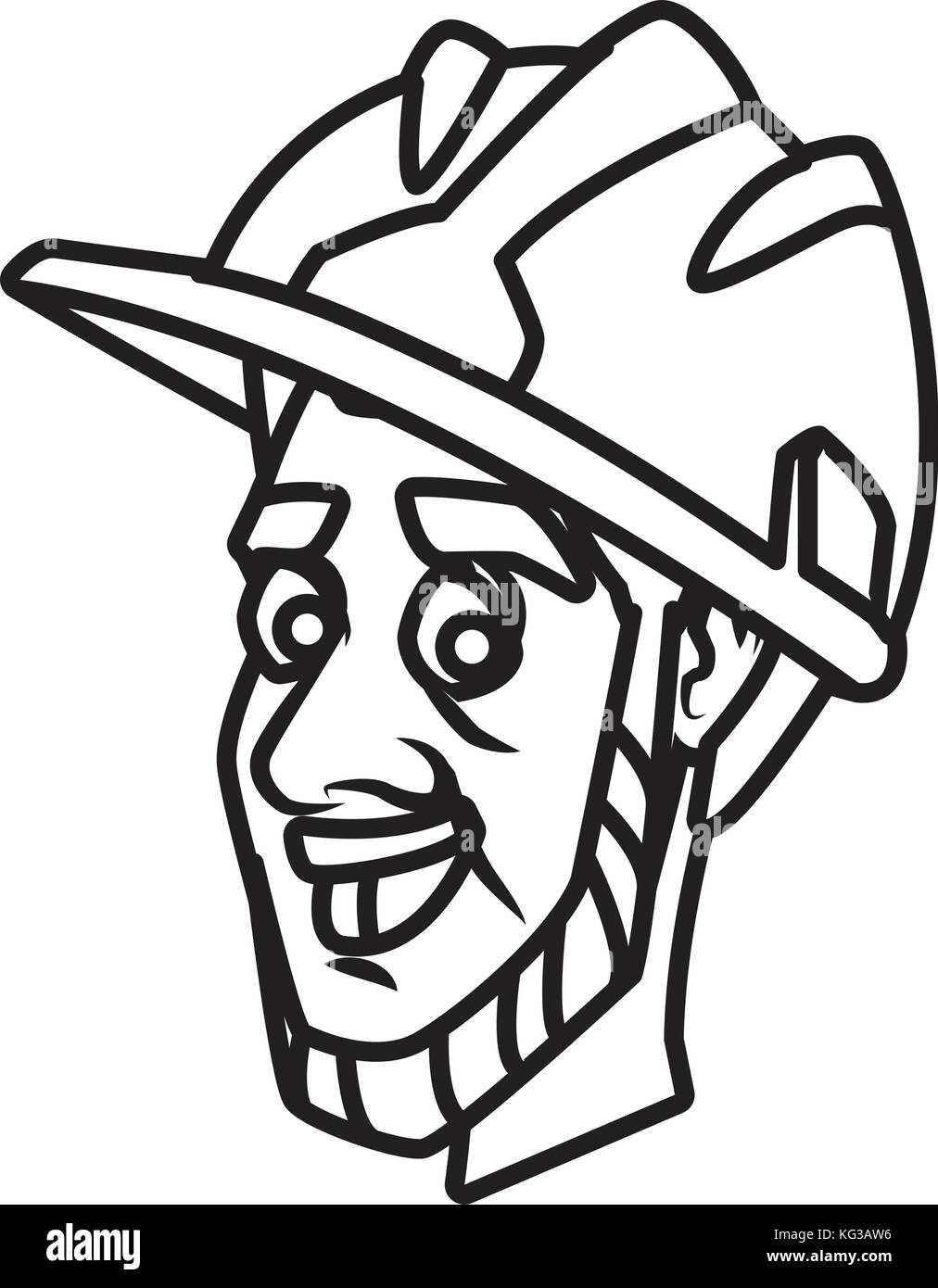 Worker face with helmet cartoon Stock Vector Image & Art - Alamy