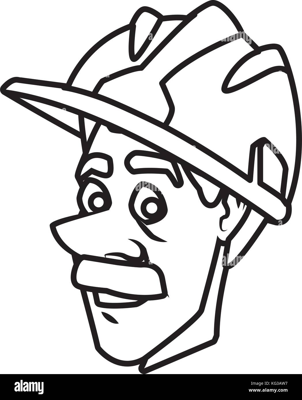 Worker face with helmet cartoon Stock Vector Image & Art - Alamy