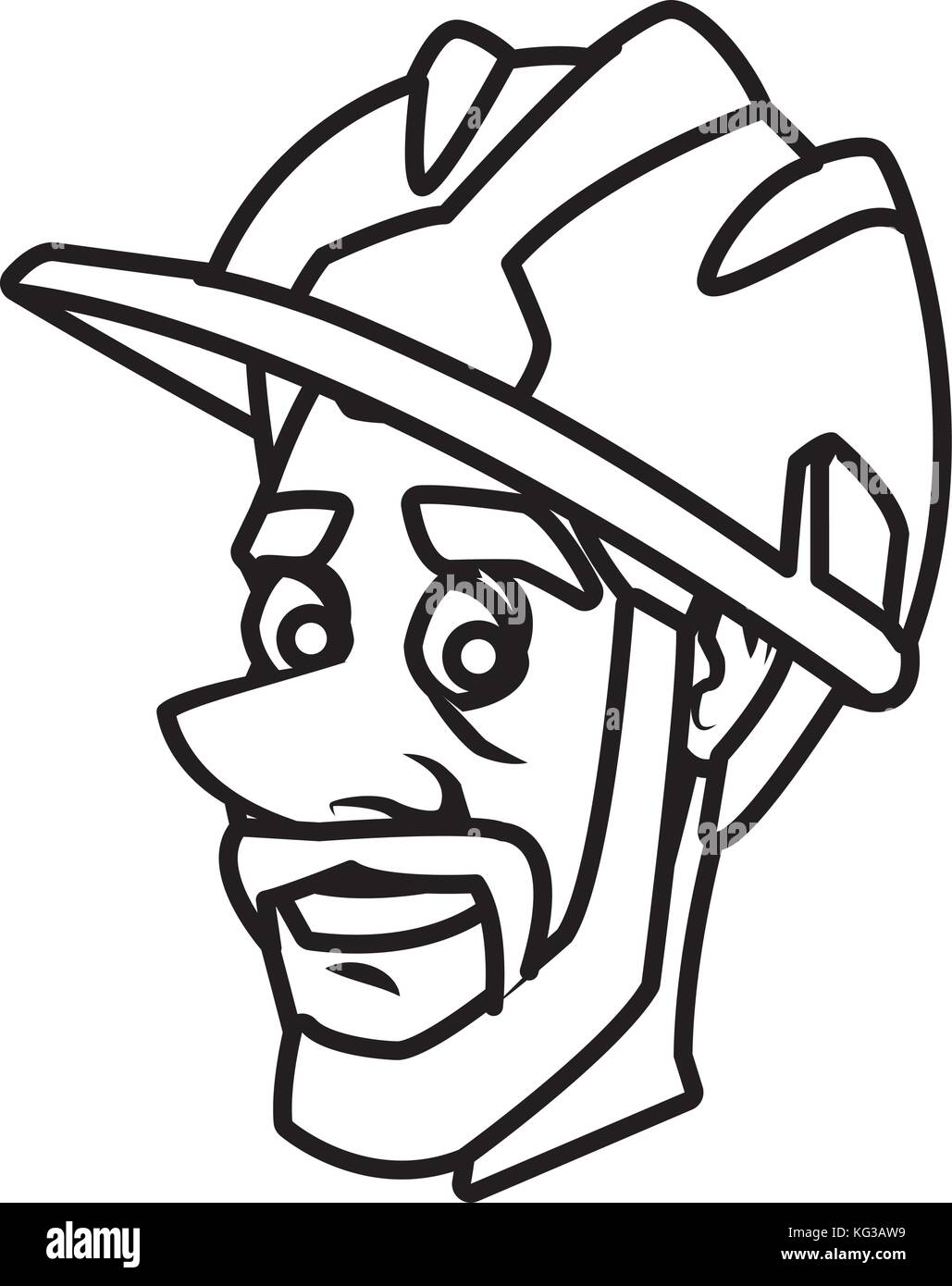 Worker face with helmet cartoon Stock Vector Image & Art - Alamy