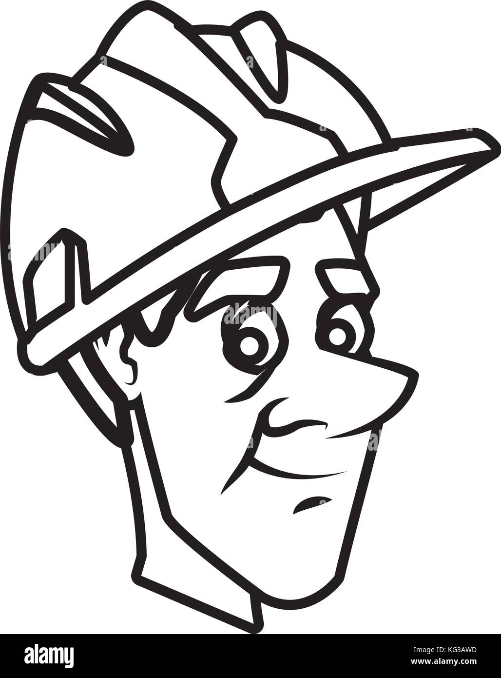 Worker face with helmet cartoon Stock Vector Image & Art - Alamy