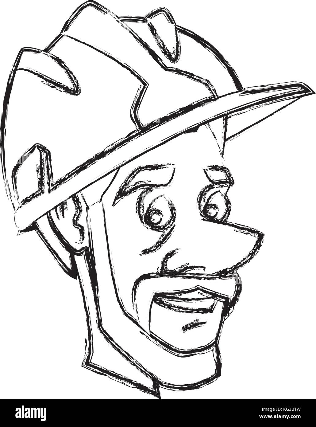 Worker face with helmet cartoon Stock Vector Image & Art - Alamy