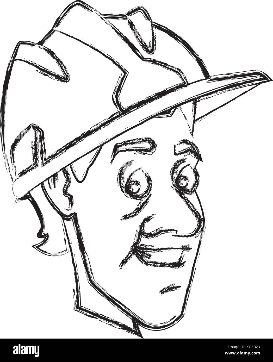 Cartoon Builder Worker Man Black and White Stock Photos & Images - Alamy