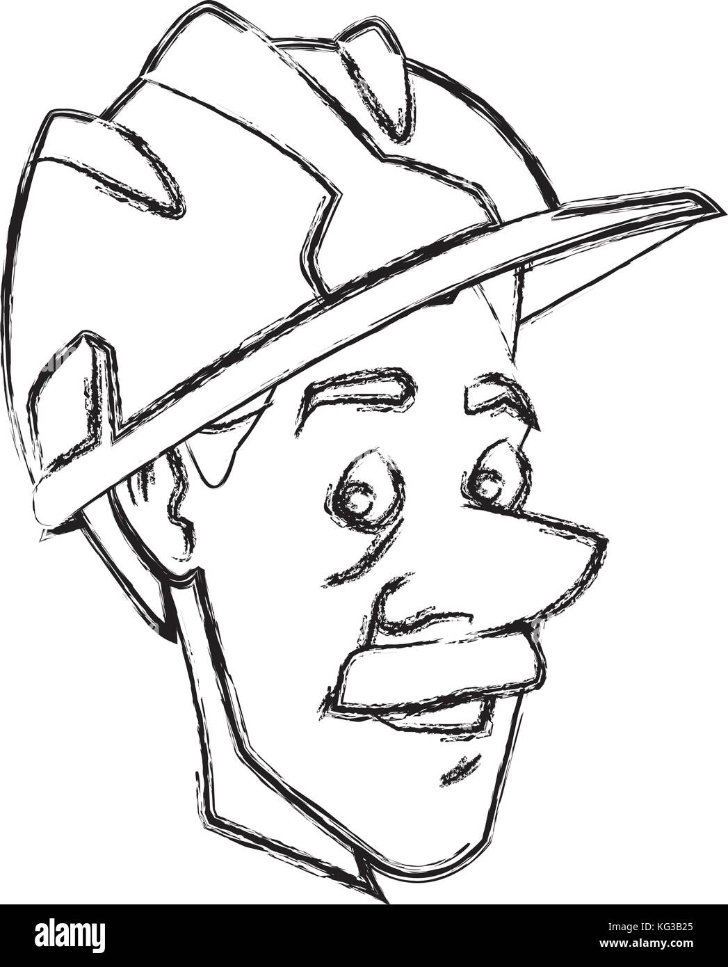 Worker face with helmet cartoon Stock Vector Image & Art - Alamy