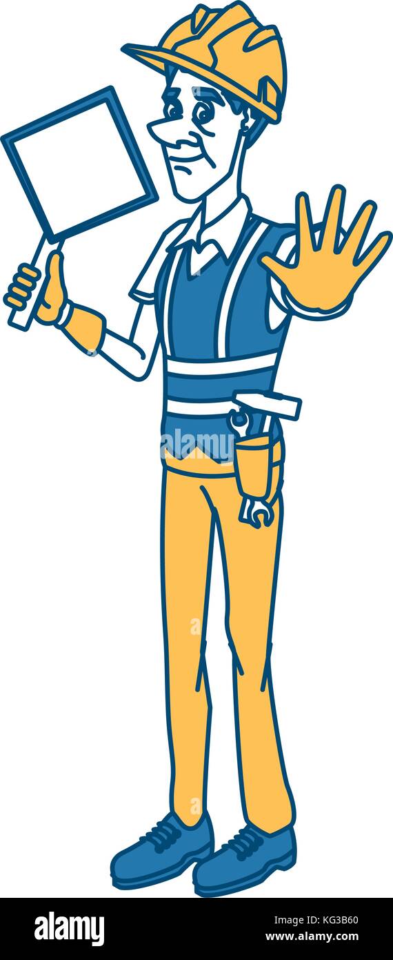 Cartoon worker with tool Stock Vector Image & Art - Alamy