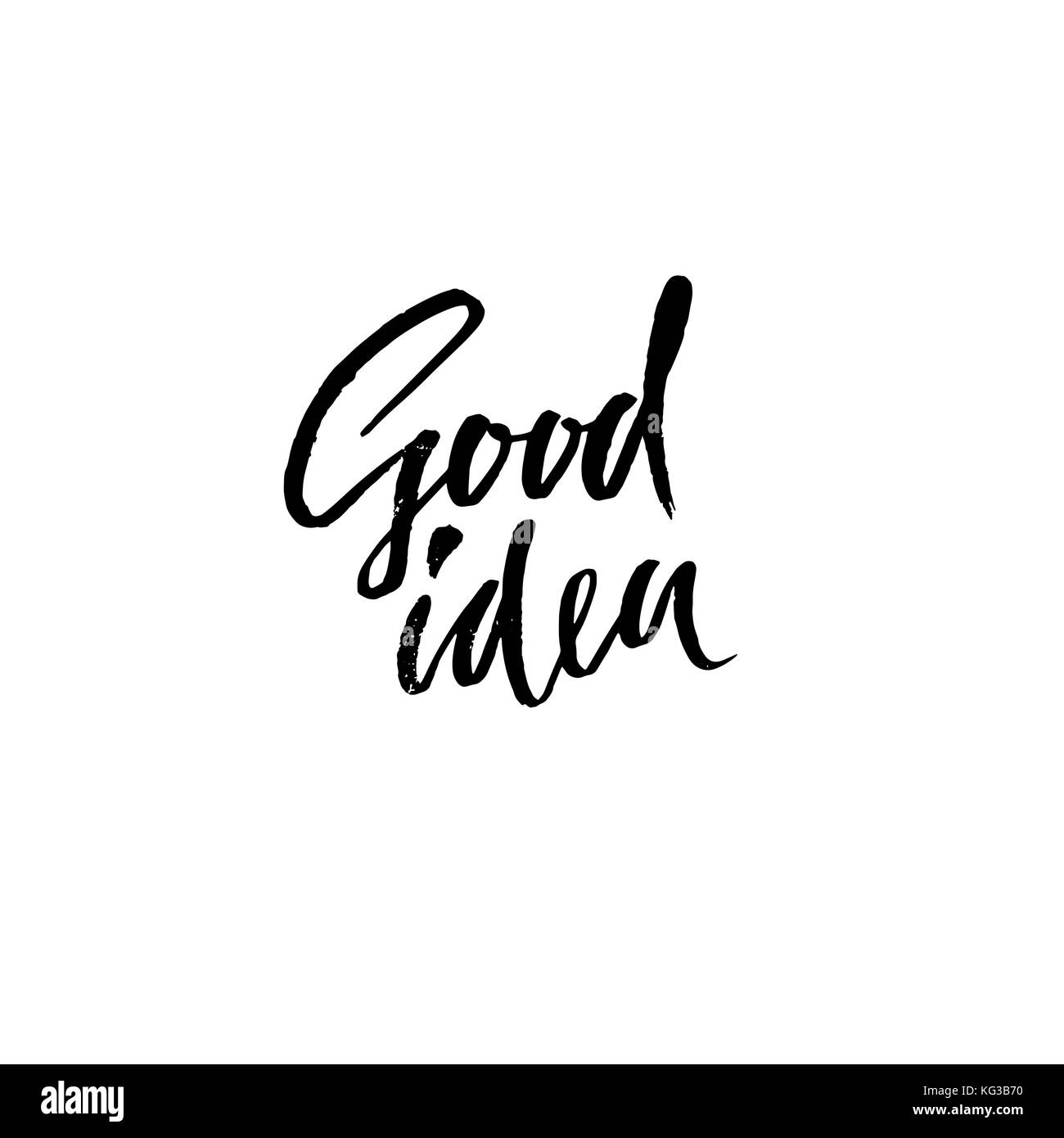 Good idea lettering hi-res stock photography and images - Alamy