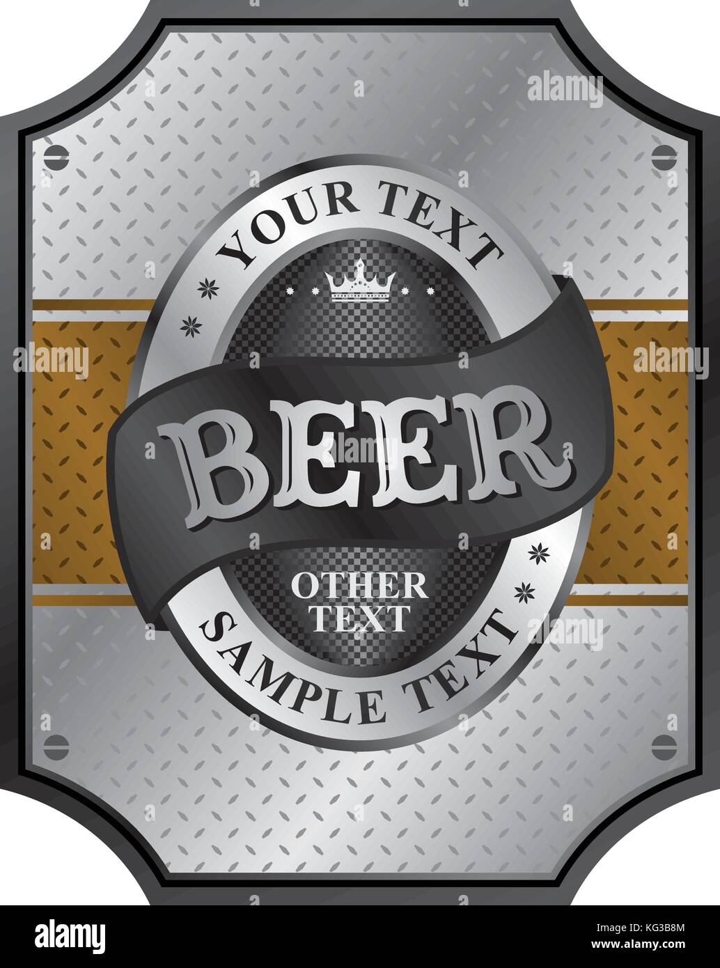 beer label sticker vector graphic art design illustration Stock Vector ...