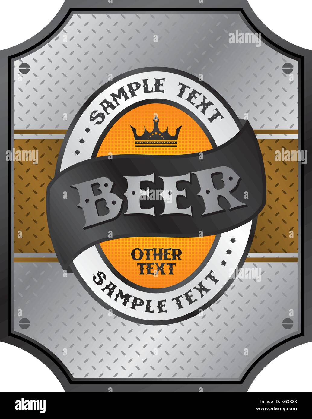 beer label sticker vector graphic art design illustration Stock Vector ...