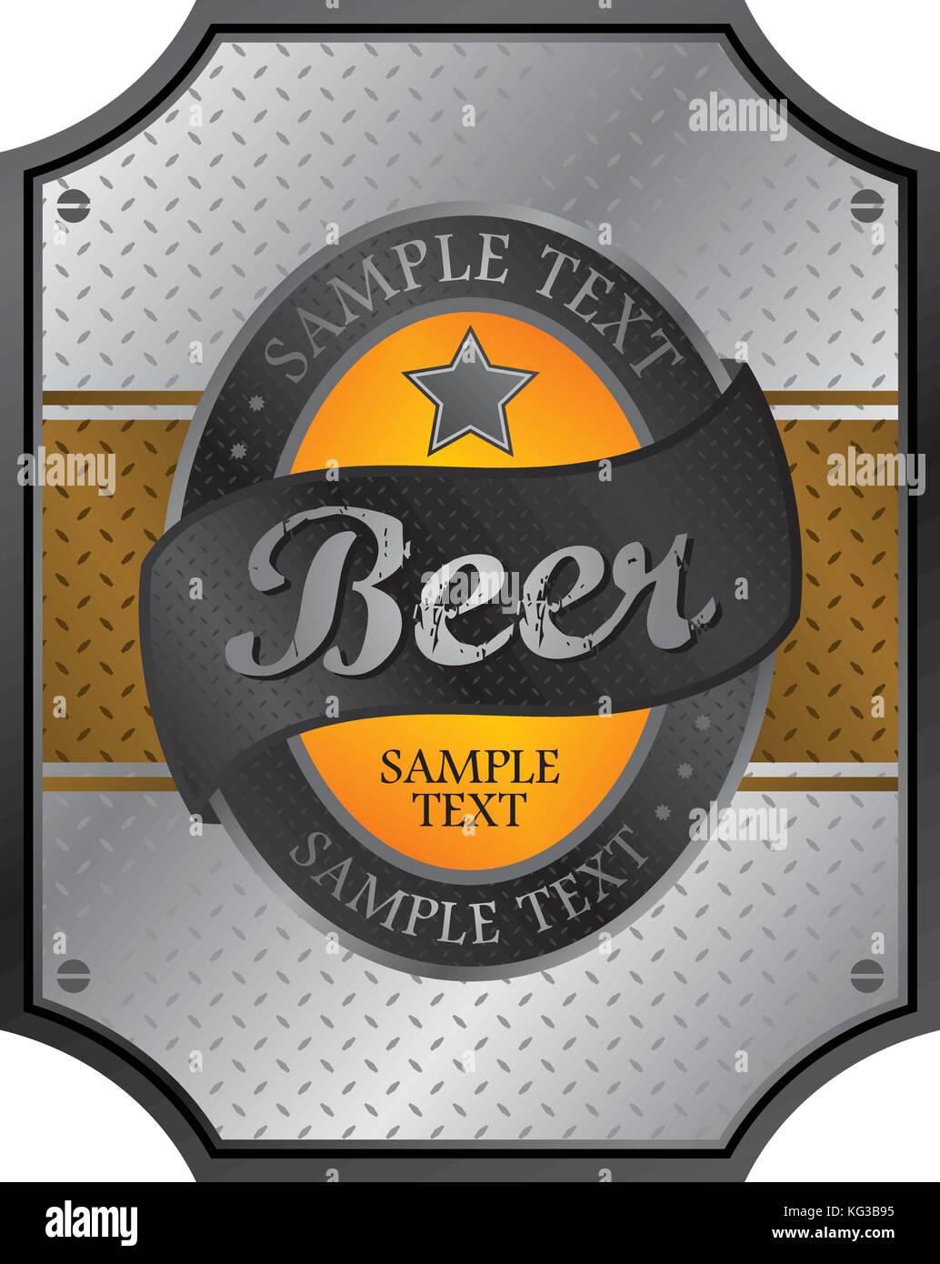 beer label sticker vector graphic art design illustration Stock Vector ...