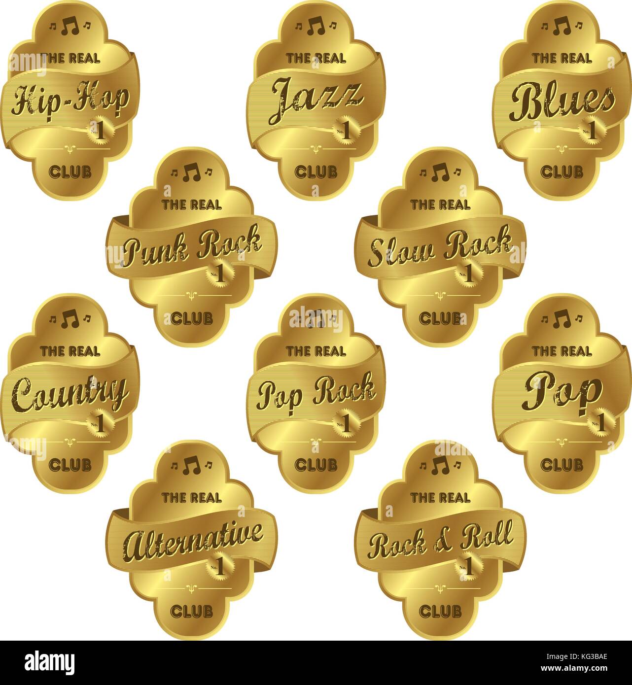 music label theme graphic art design illustration Stock Vector Image ...