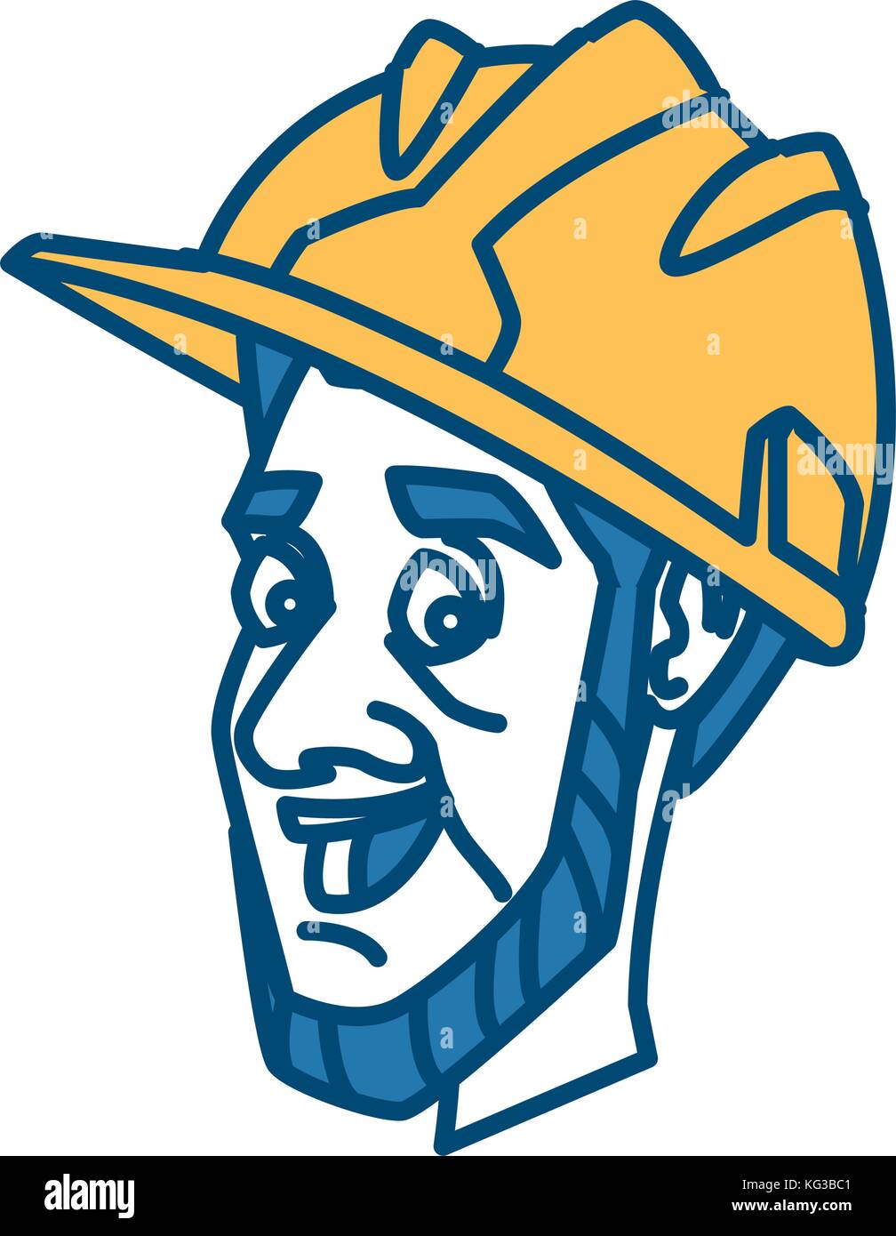 Worker face with helmet cartoon Stock Vector Image & Art - Alamy