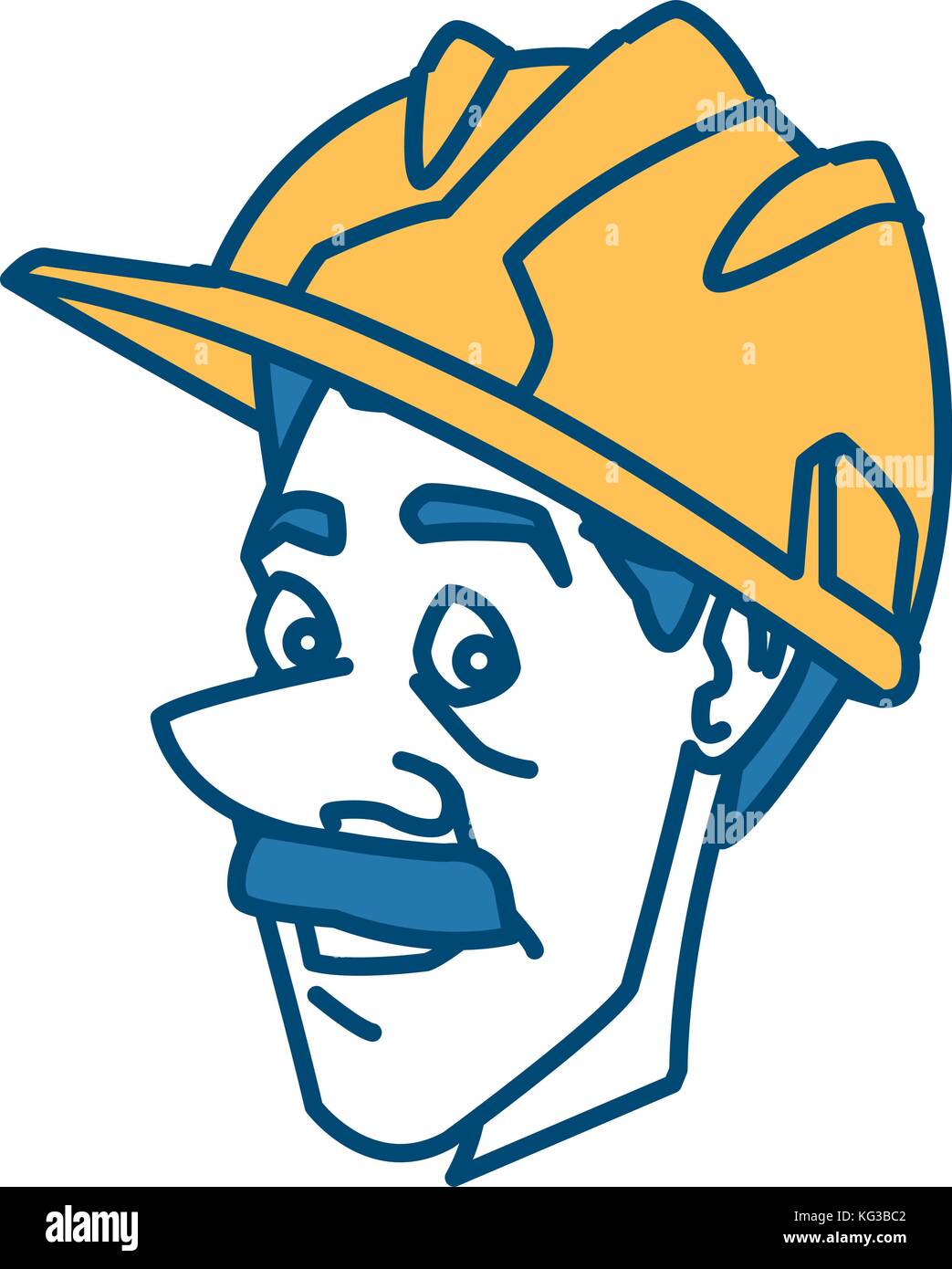 Worker face with helmet cartoon Stock Vector Image & Art - Alamy