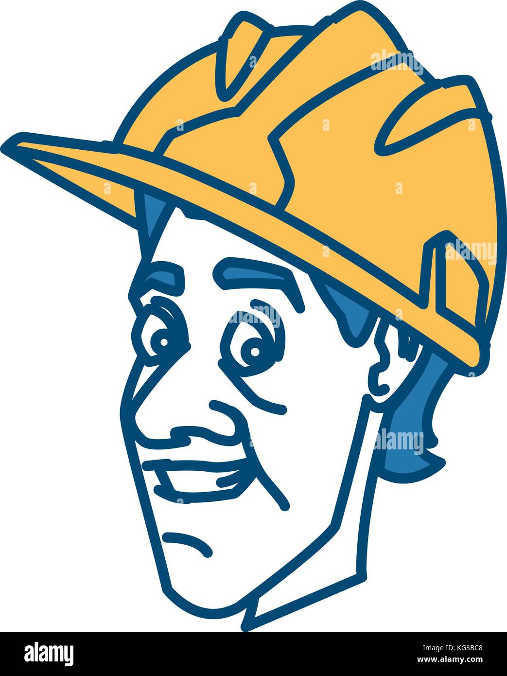 Worker face with helmet cartoon Stock Vector Image & Art - Alamy