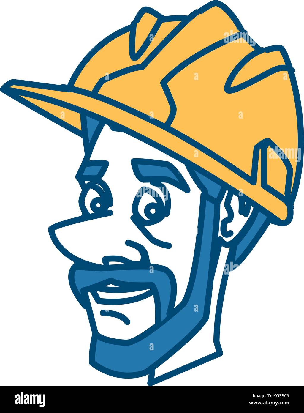 Worker face with helmet cartoon Stock Vector Image & Art - Alamy