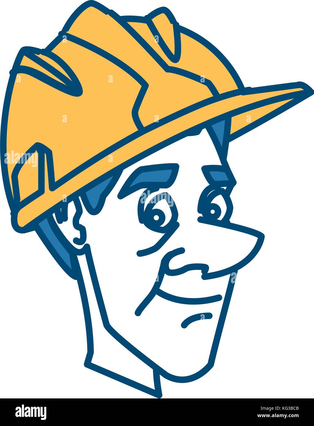 Worker face with helmet cartoon Stock Vector Image & Art - Alamy
