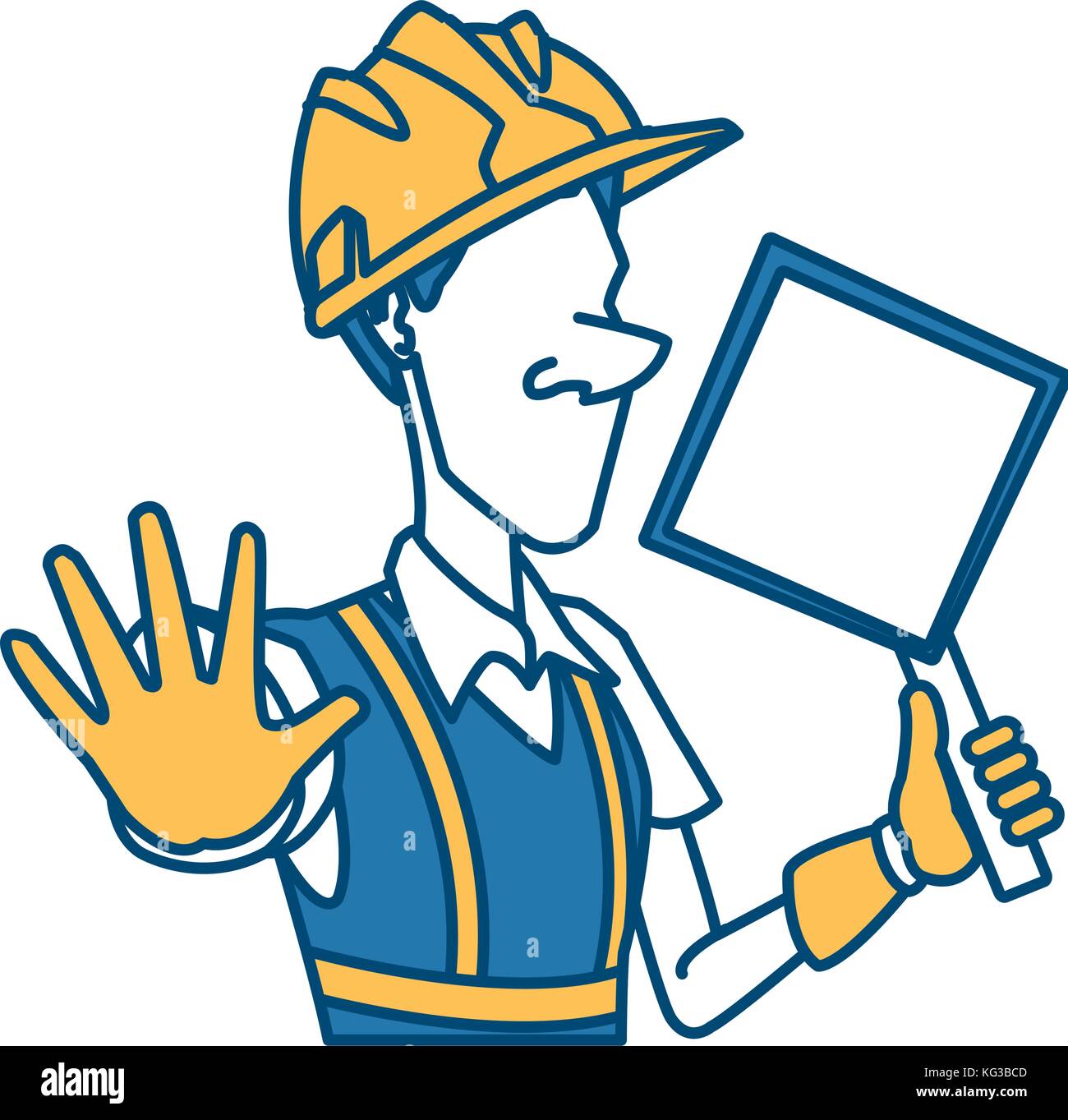 Cartoon worker with tool Stock Vector Image & Art - Alamy