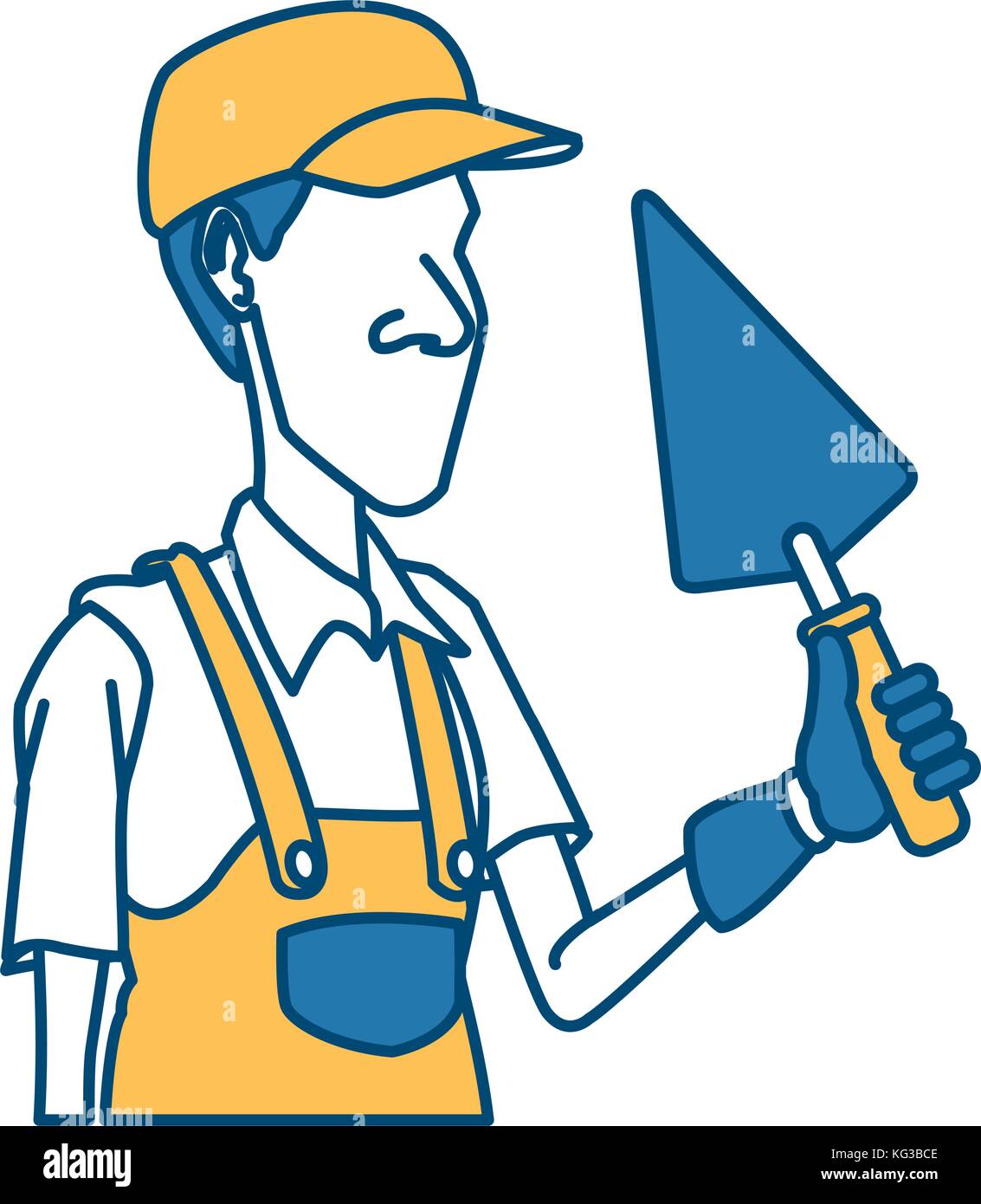 Cartoon worker with tool Stock Vector Image & Art - Alamy