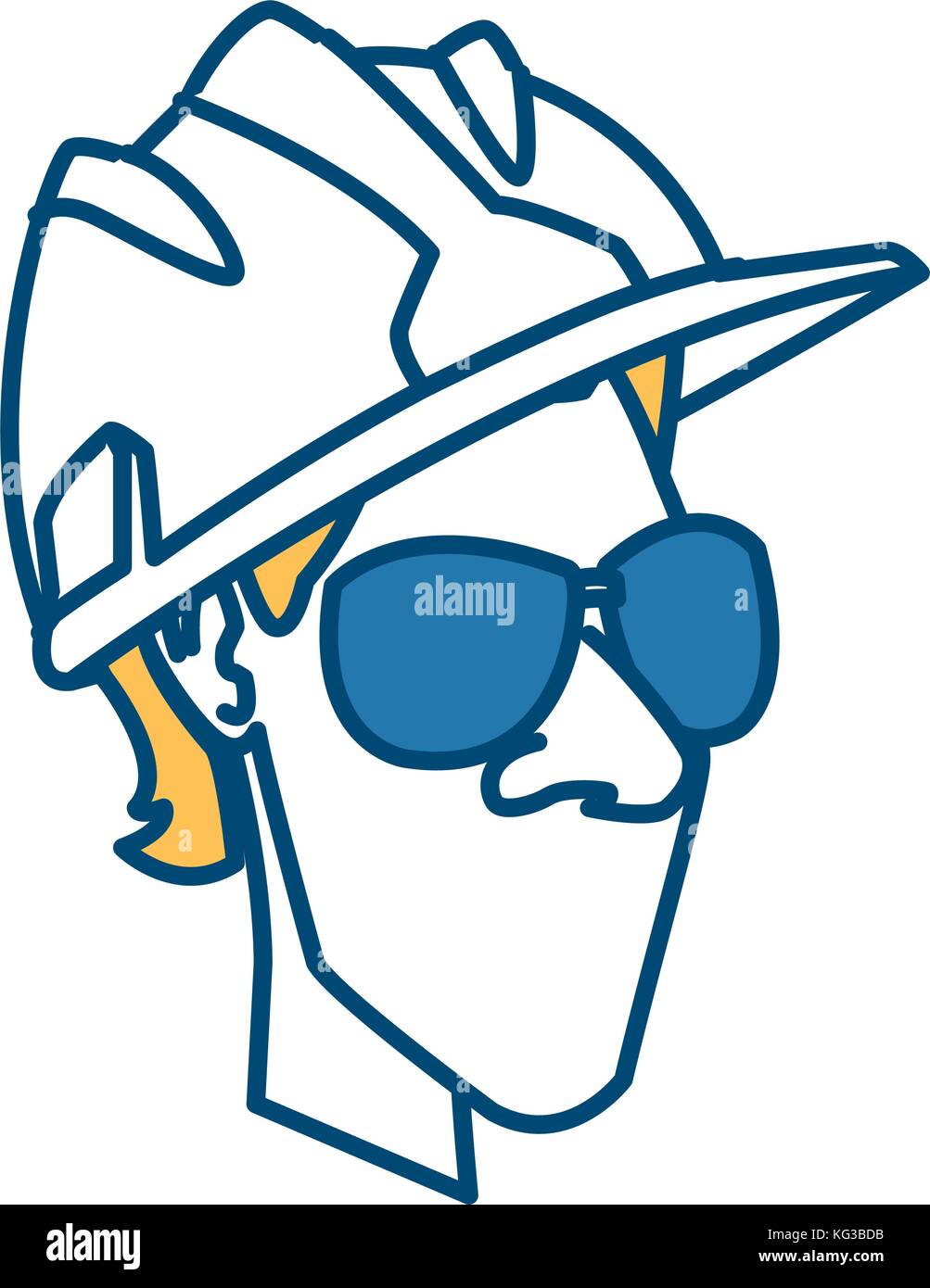 Worker face with helmet cartoon Stock Vector Image & Art - Alamy