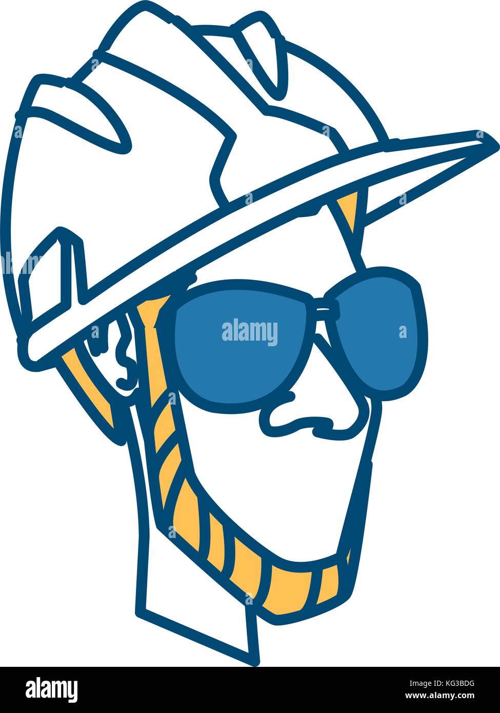 Worker face with helmet cartoon Stock Vector Image & Art - Alamy