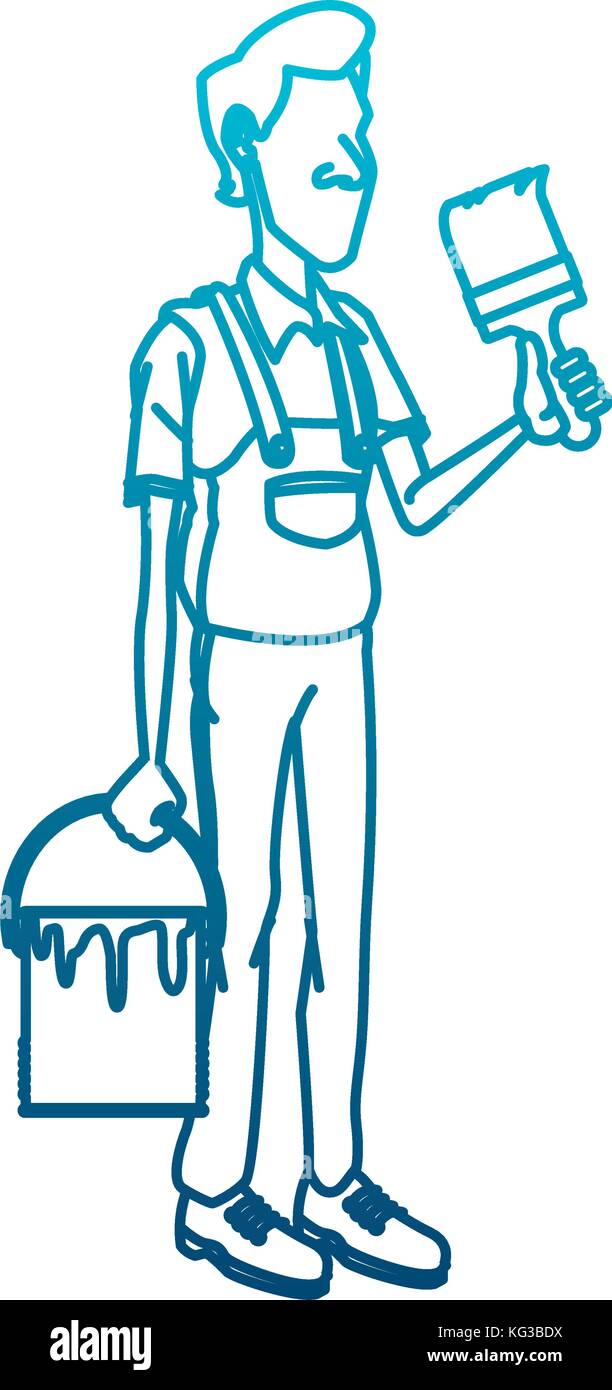 Cartoon painter with tool Stock Vector Image & Art - Alamy