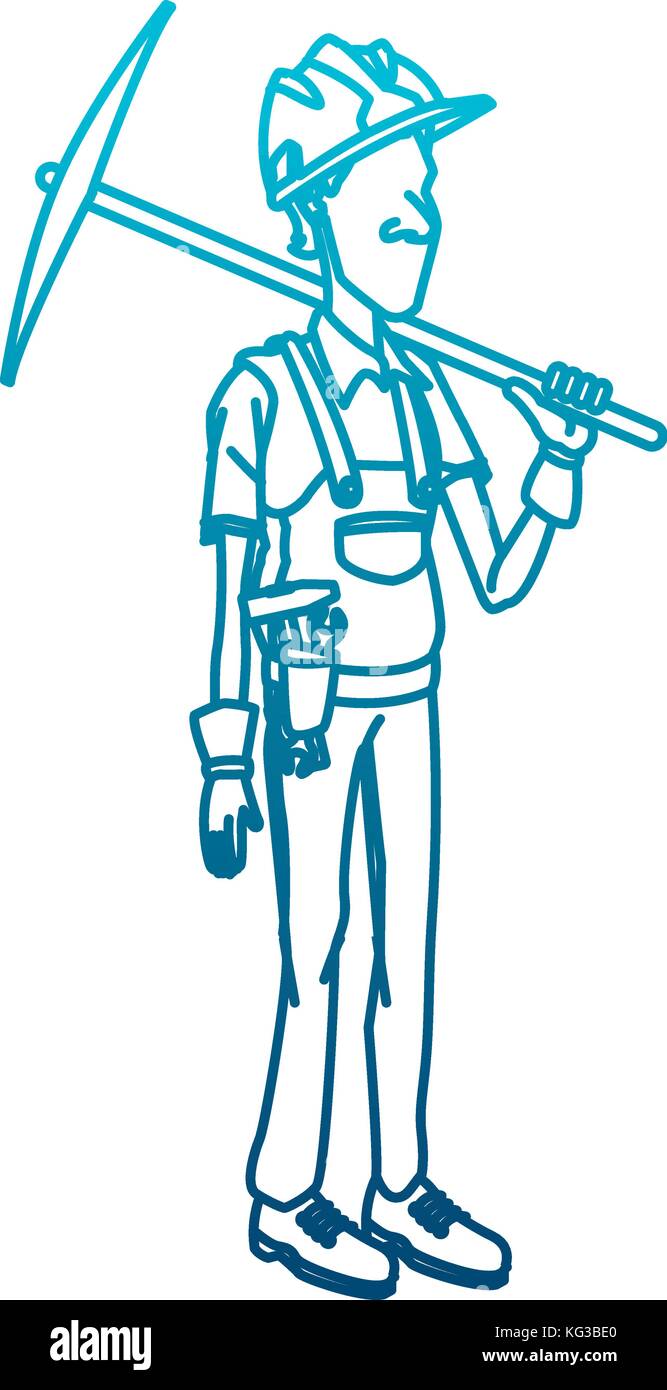 Cartoon worker with tool Stock Vector Image & Art - Alamy