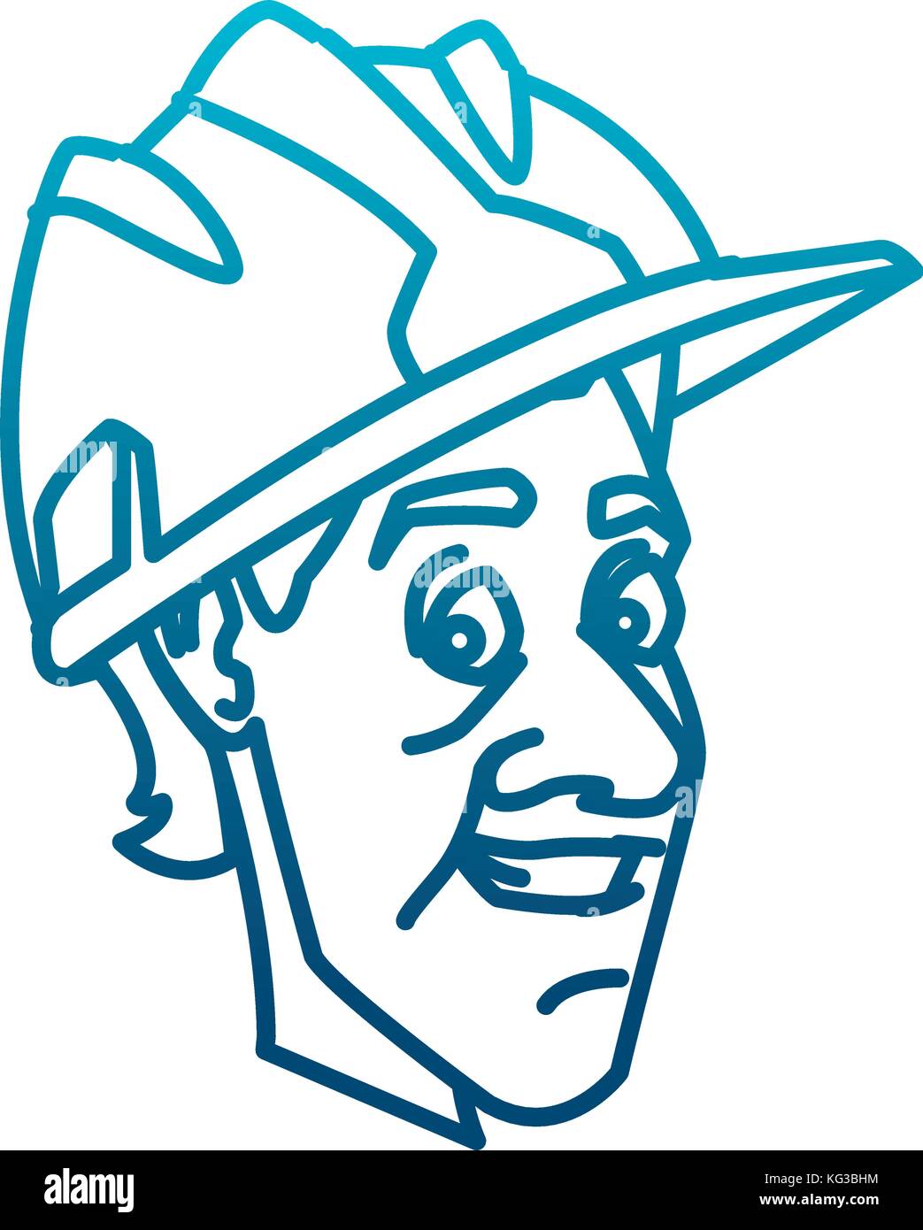 Worker face with helmet cartoon Stock Vector Image & Art - Alamy