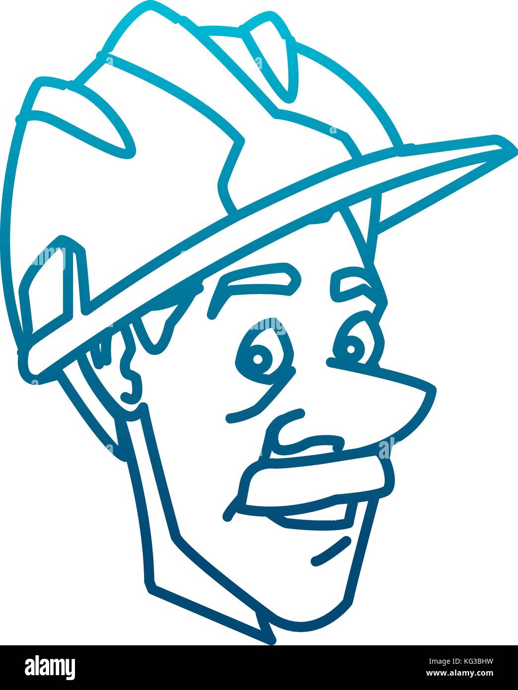 Worker face with helmet cartoon Stock Vector Image & Art - Alamy