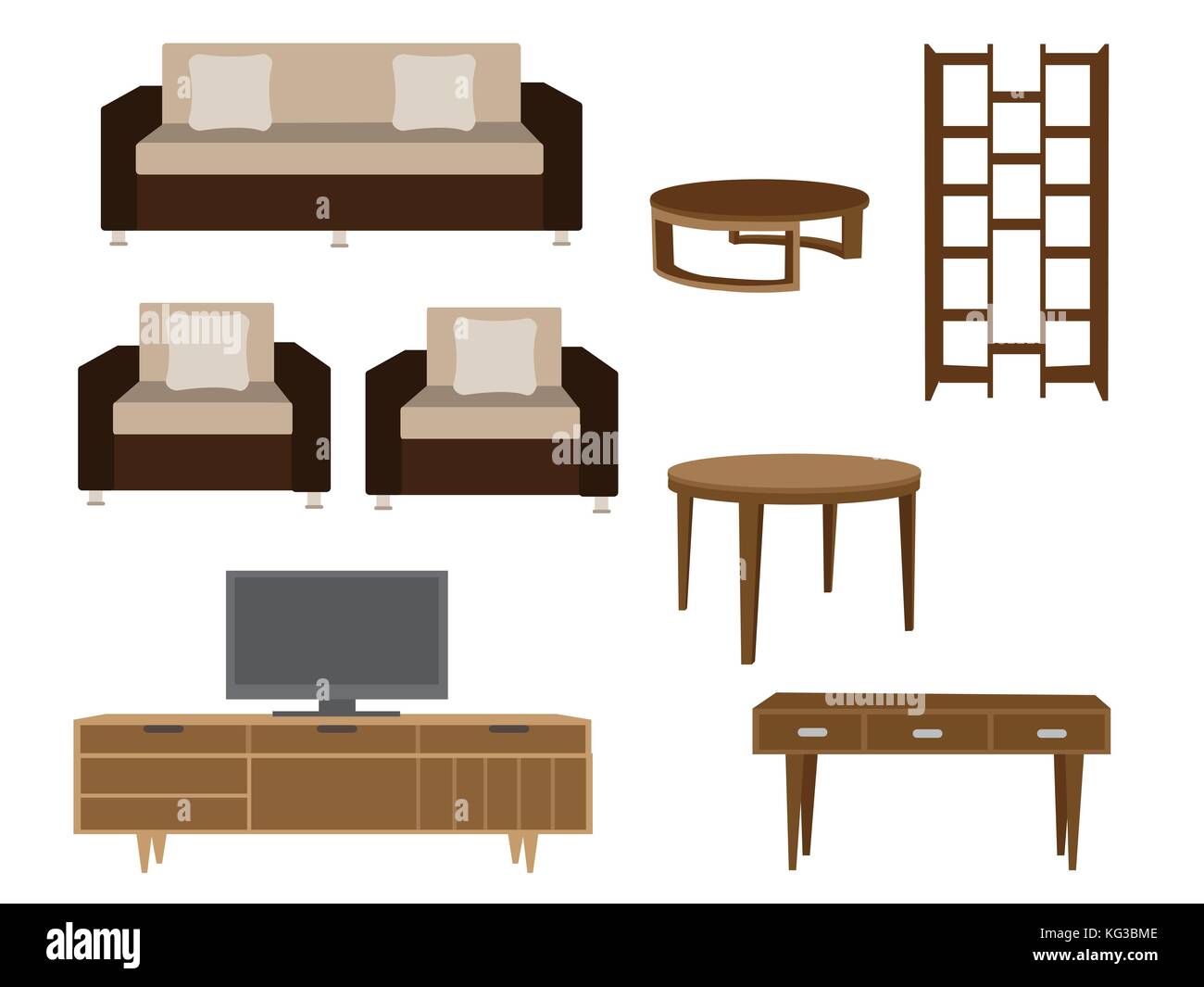 Set of furniture illustrations Stock Vector Image & Art - Alamy