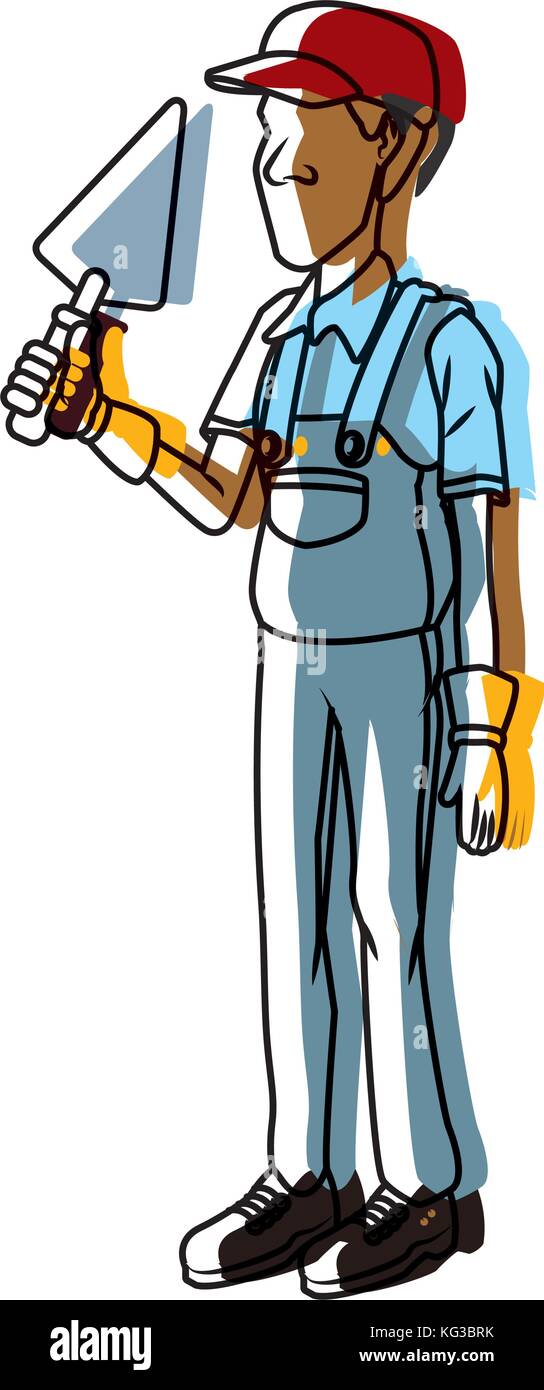 Cartoon worker with tool Stock Vector Image & Art - Alamy