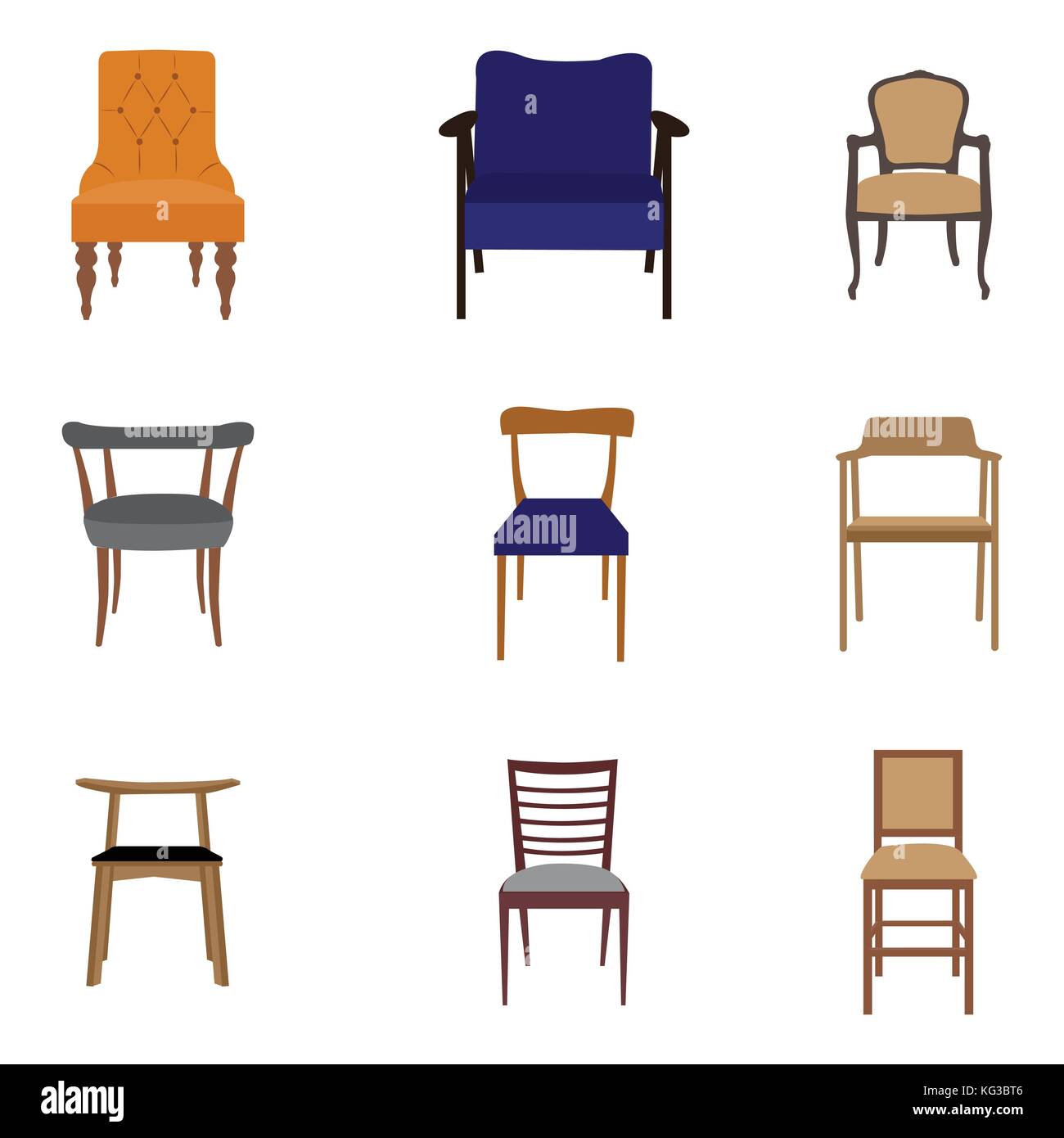 Set of chair icons Stock Vector Image & Art - Alamy