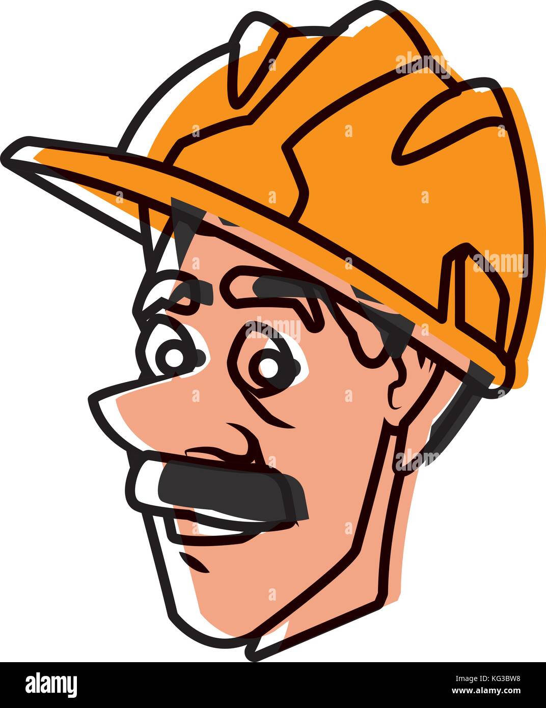 Worker face with helmet cartoon Stock Vector Image & Art - Alamy