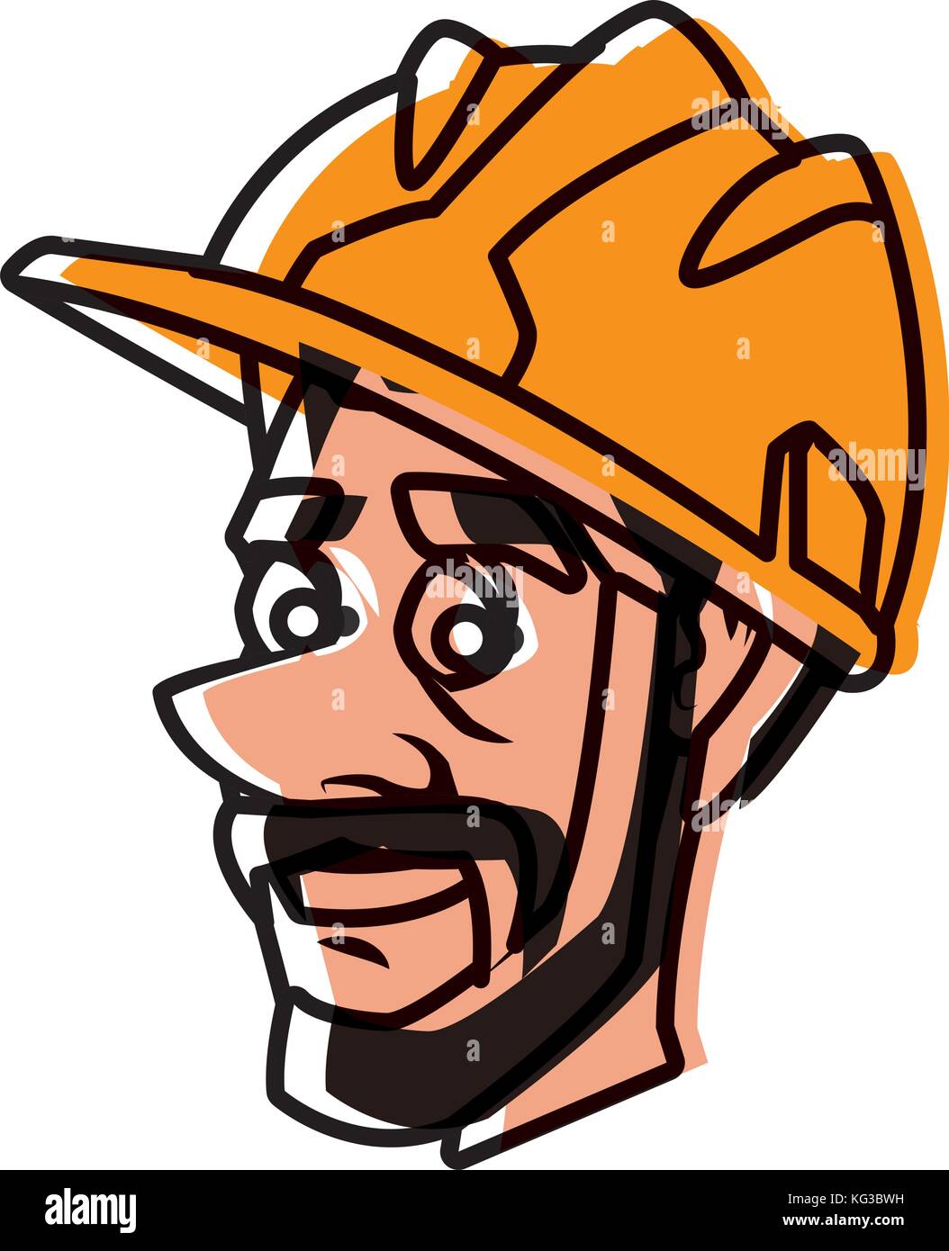 Worker face with helmet cartoon Stock Vector Image & Art - Alamy