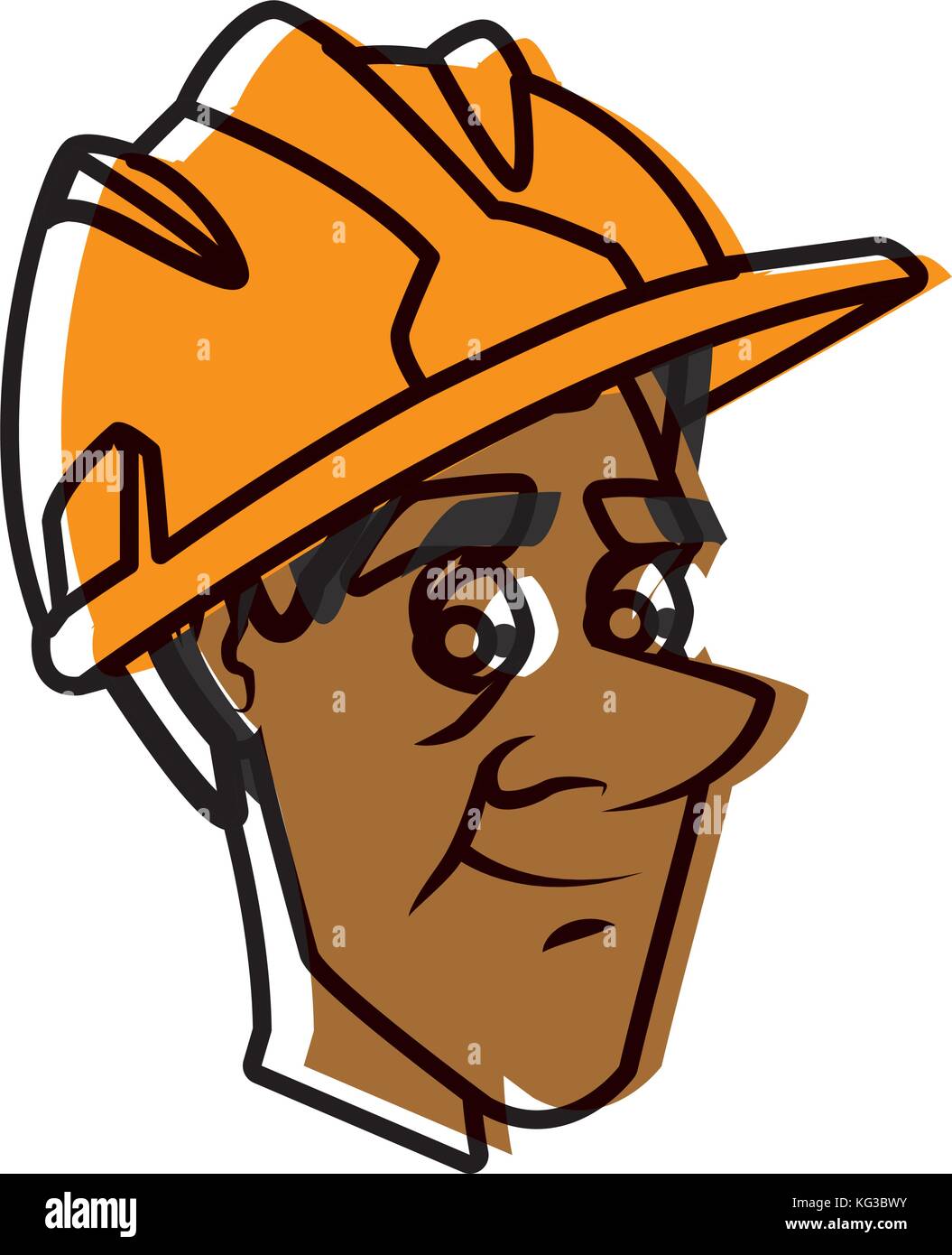 Worker face with helmet cartoon Stock Vector Image & Art - Alamy