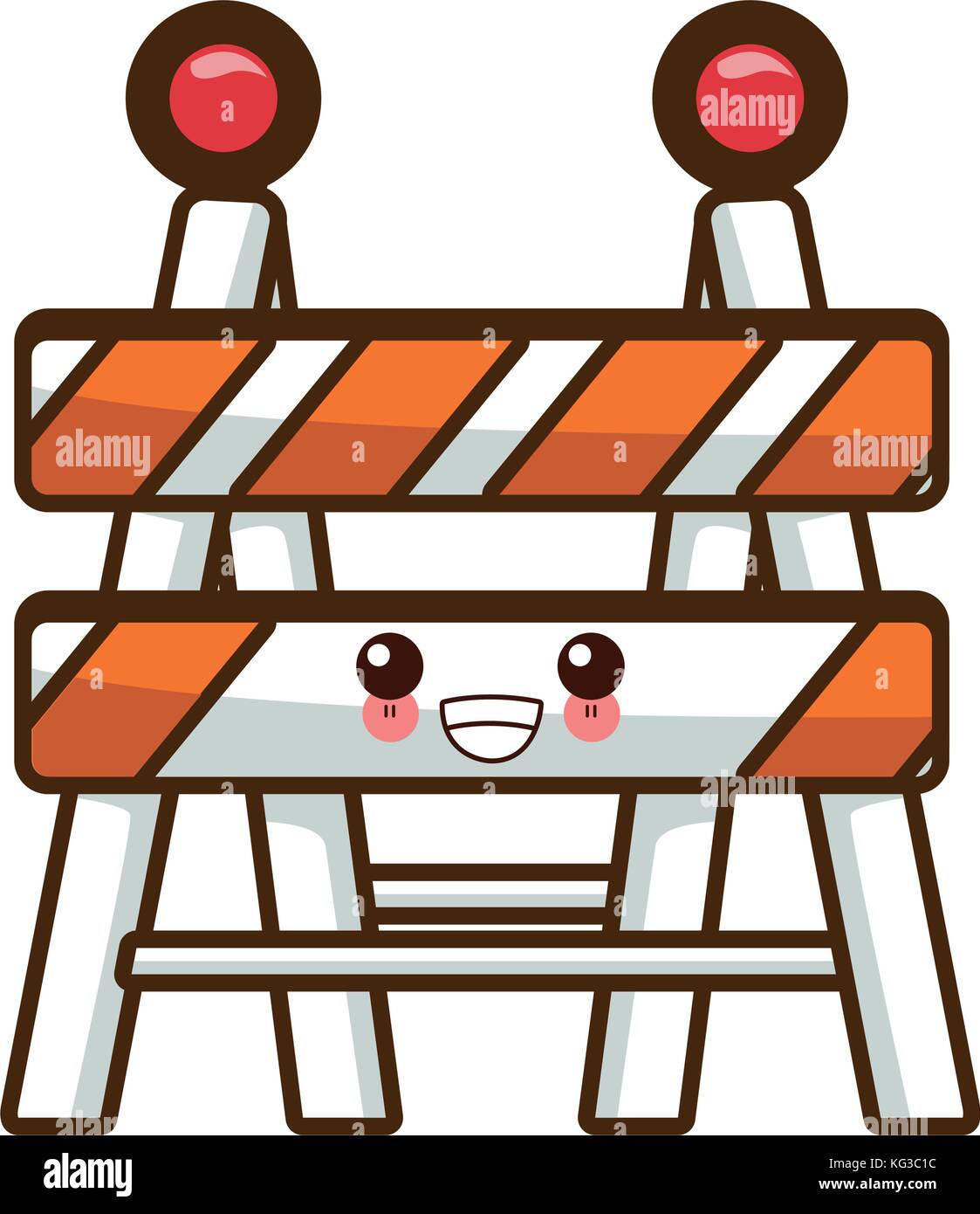 Cartoon Barrier Caution Danger Road High Resolution Stock Photography ...