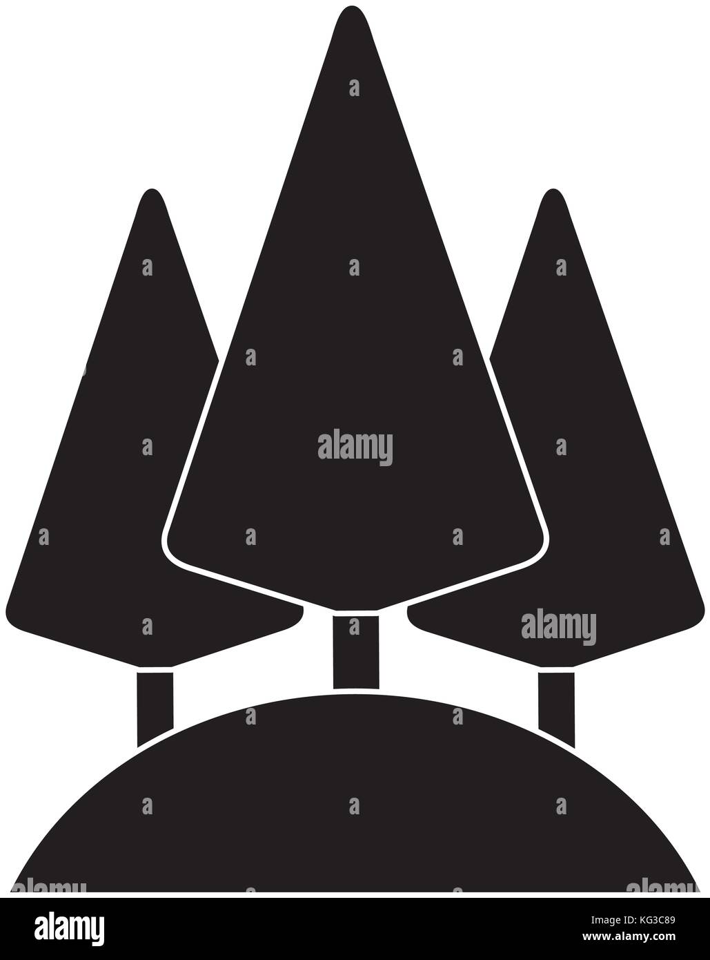 Tree pines symbol Stock Vector Image & Art - Alamy