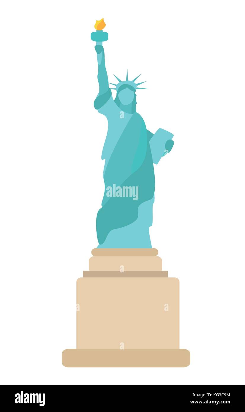 Statue of liberty iconic symbol Stock Vector Images - Alamy