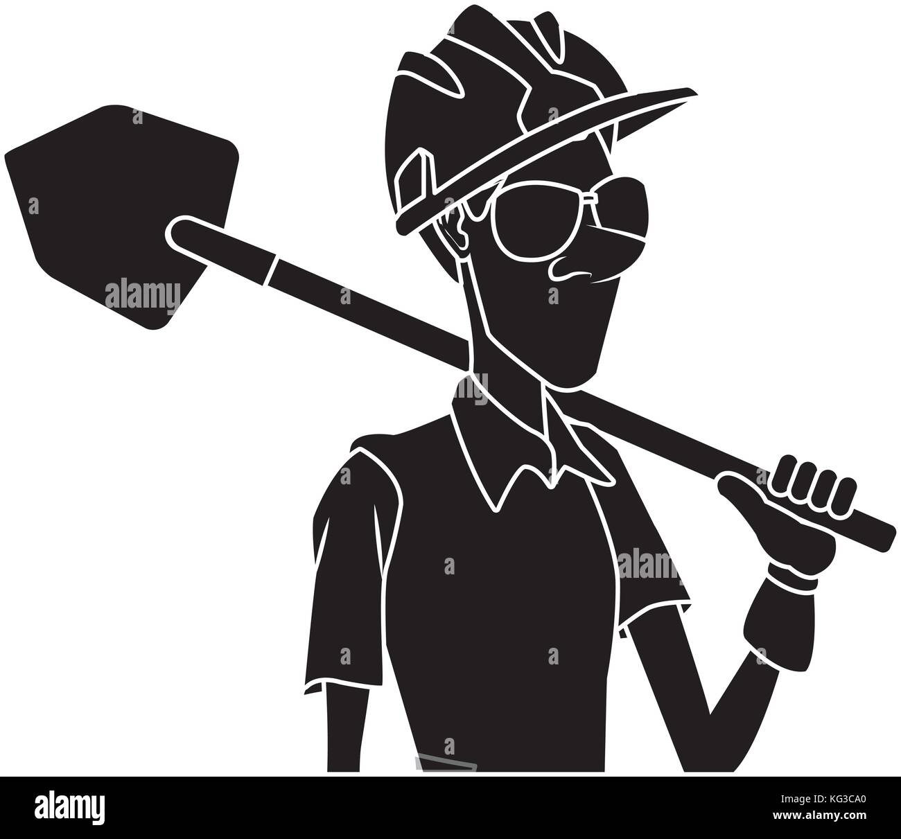 Cartoon worker with tool Stock Vector Image & Art - Alamy