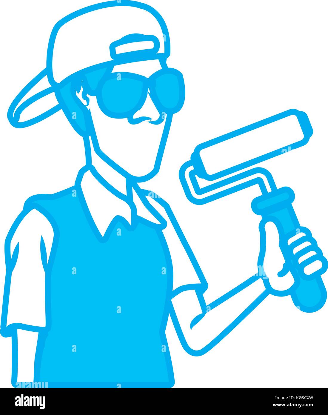 Cartoon painter with tool Stock Vector Image & Art - Alamy